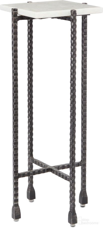 Flying Marble Drinks Table In Black by Currey & Company | 1StopBedrooms