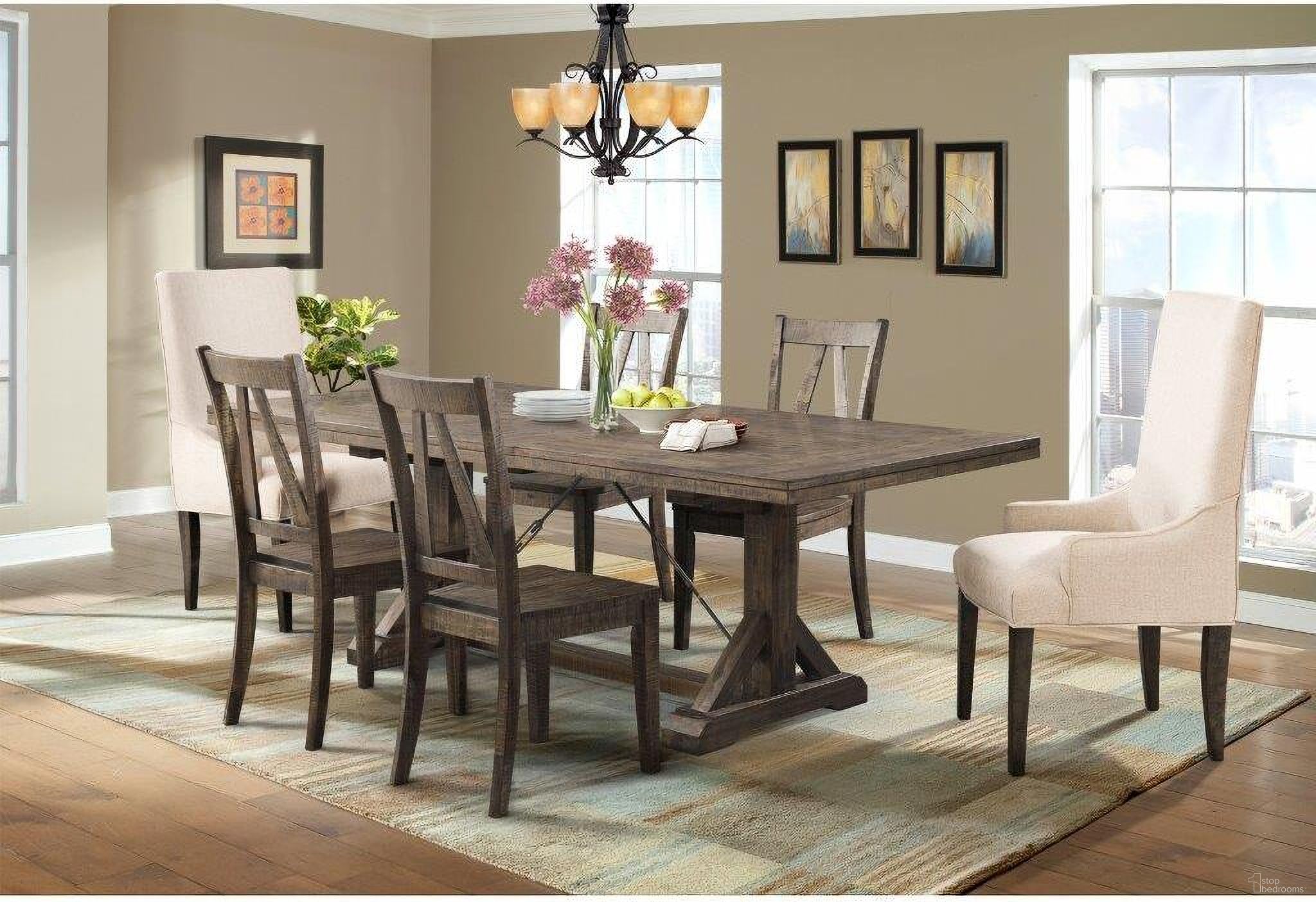 Flynn Walnut Extendable Rectangular Dining Table by Picket House ...