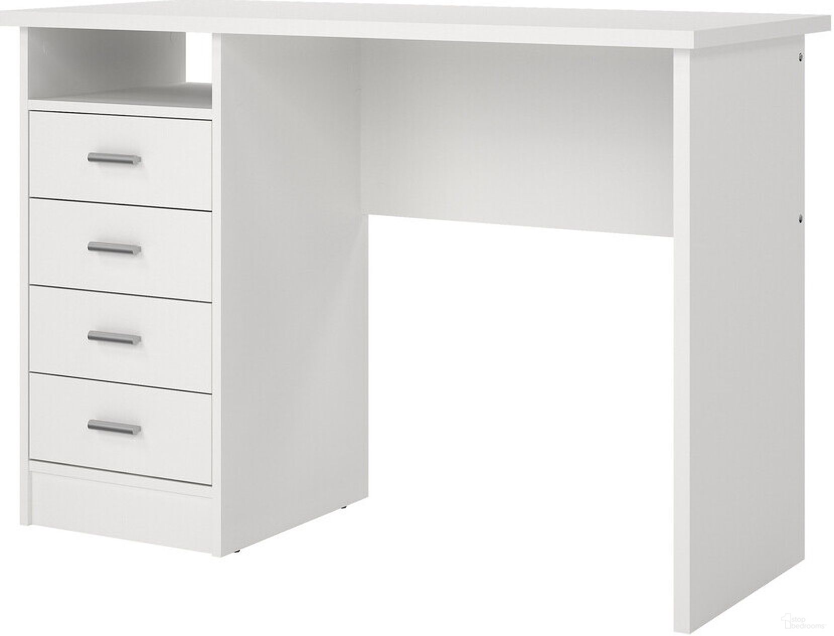 Function Plus Desk With 4 Drawers In White by Tvilum | 1StopBedrooms