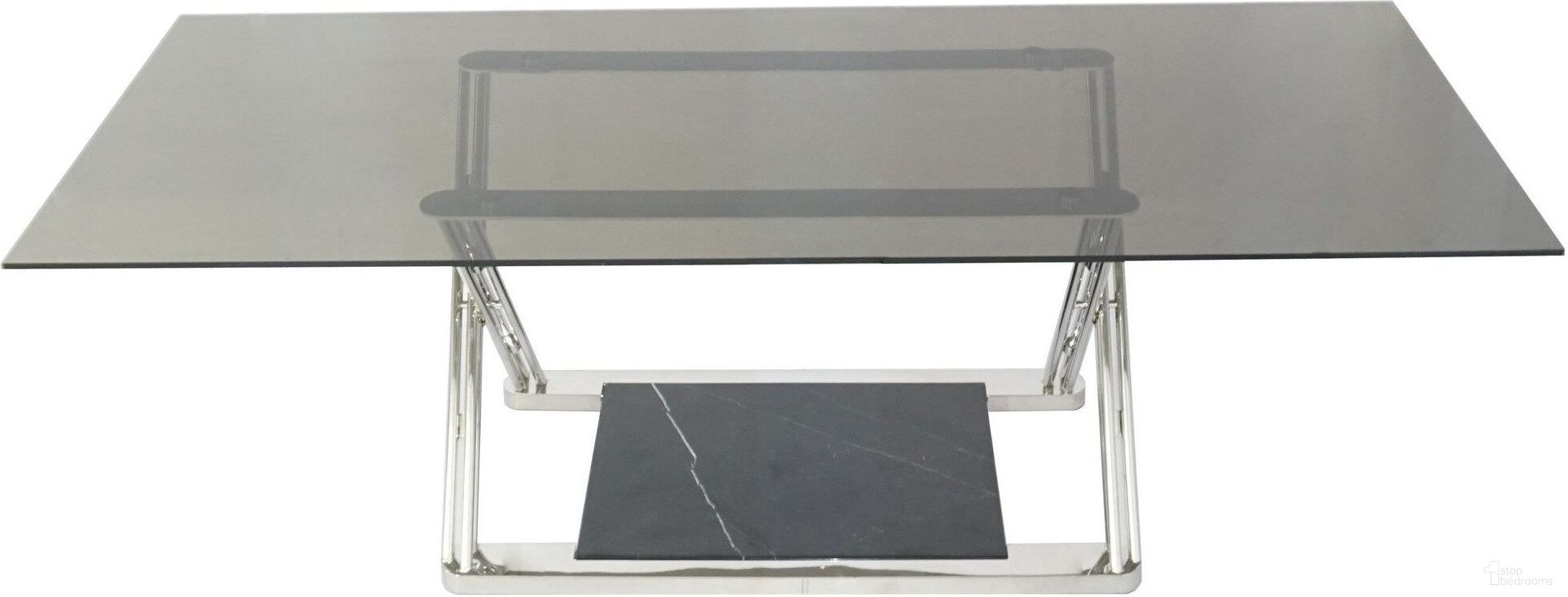 Gatsby Chrome 92 Inch Dining Table by Bellini Modern Living | 1StopBedrooms