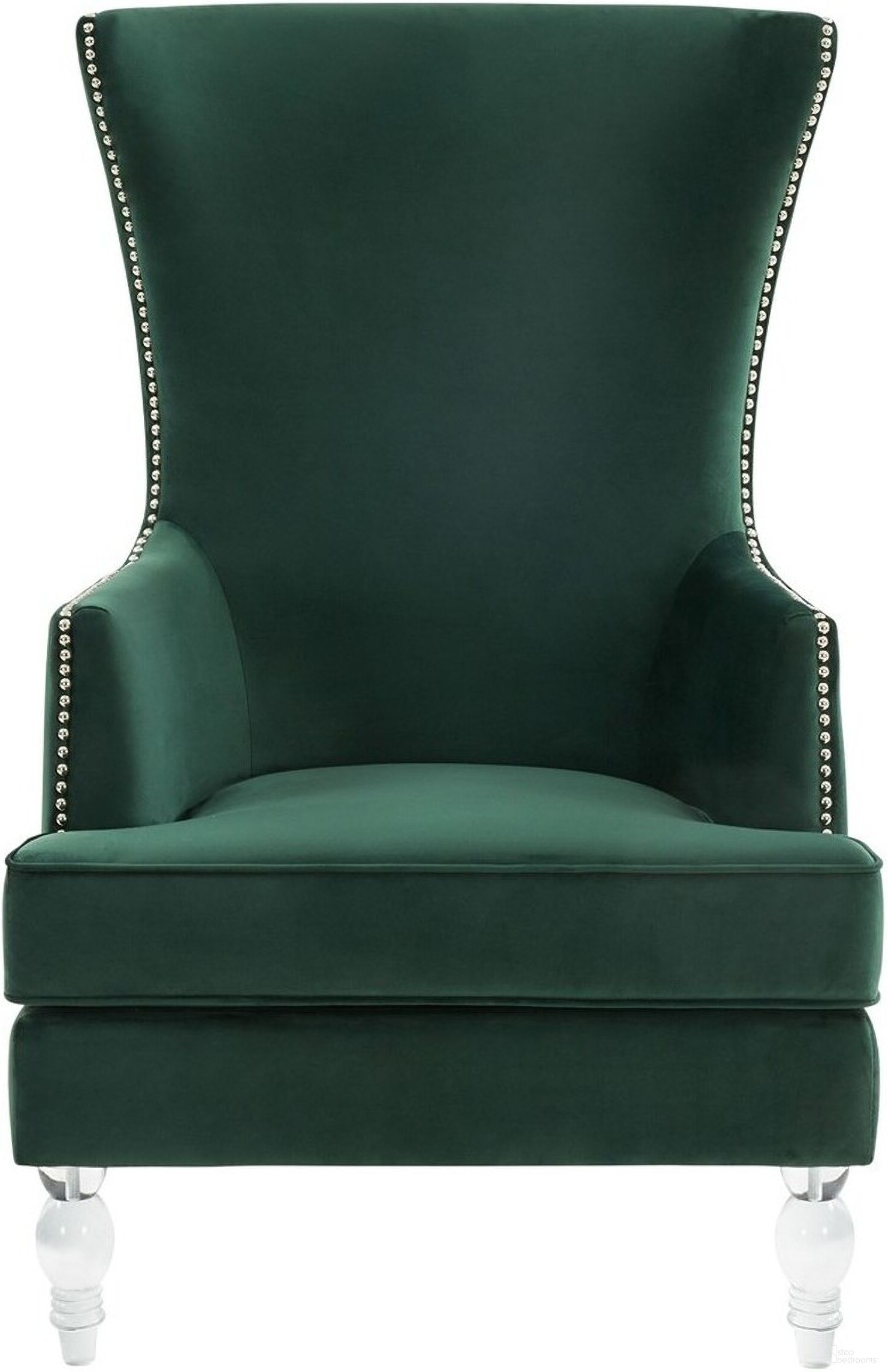 Geode Modern Wingback Chair In Forest Green by Safavieh Couture ...