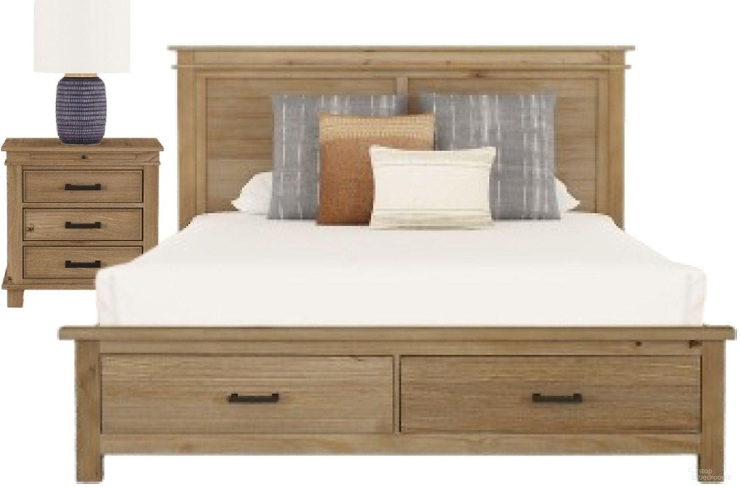 Glacier Point Storage Bedroom Set In Golden Java by A-America ...