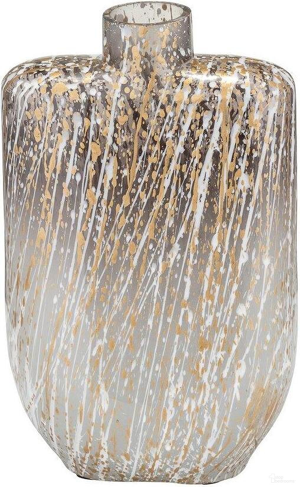 Glass 10 Inch Striped Stained Vase In Multi by Sagebrook | 1StopBedrooms