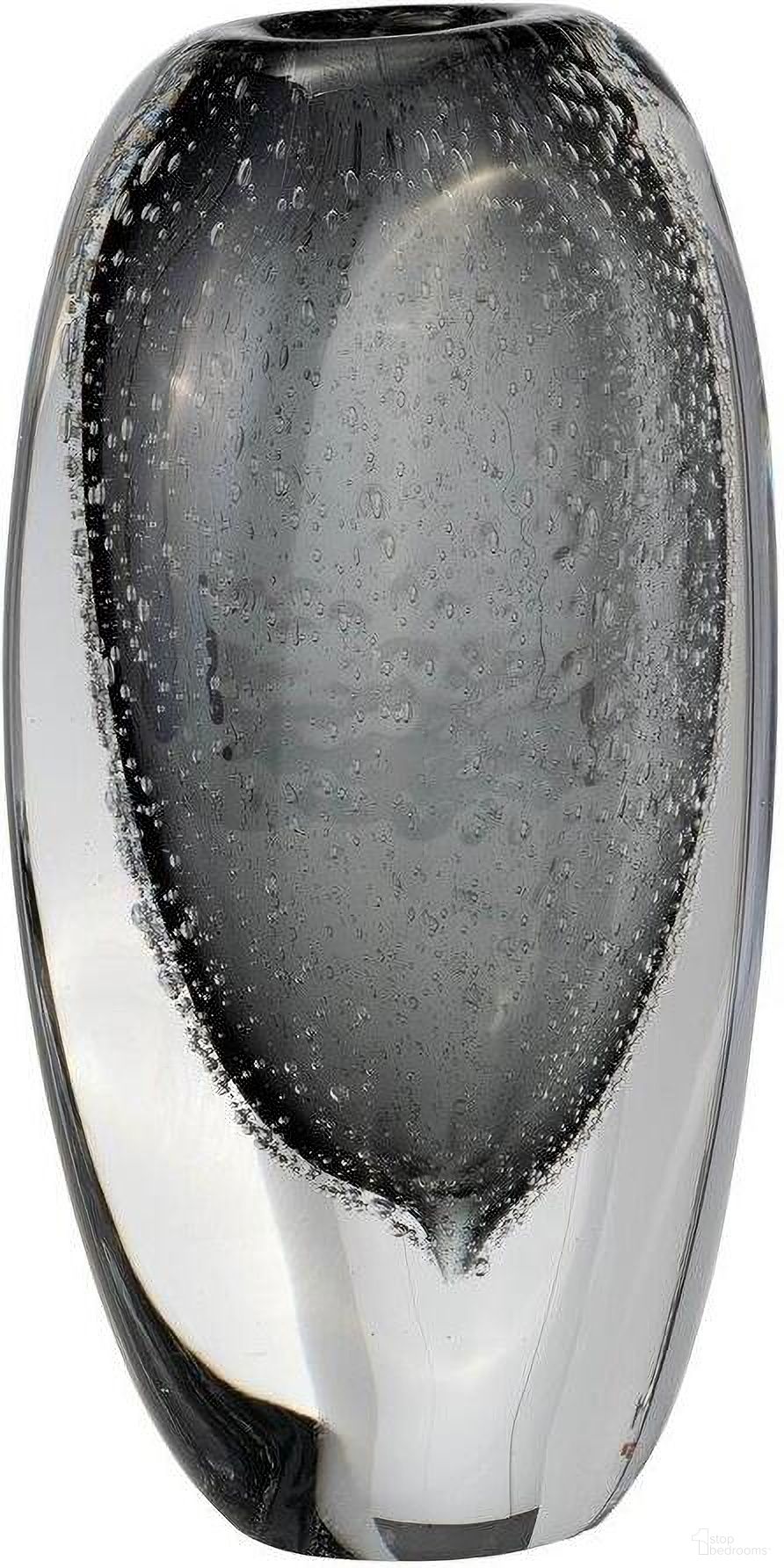 Glass 9 Inch Ellipse Vase In Smoke by Sagebrook | 1StopBedrooms