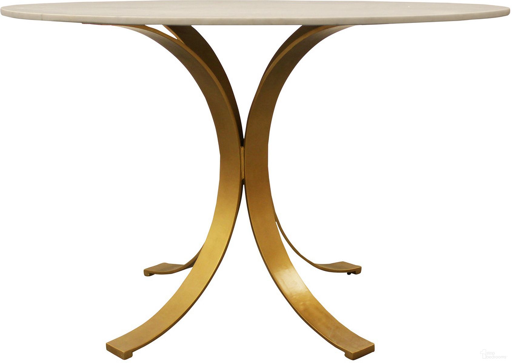 Haskell Round Dining Table In Ivory by Moti | 1StopBedrooms