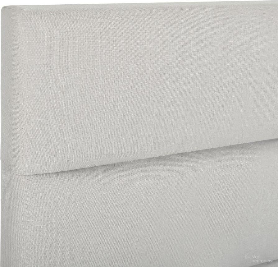 Horizontally Channeled King Upholstered Platform Bed In Light Gray by ...