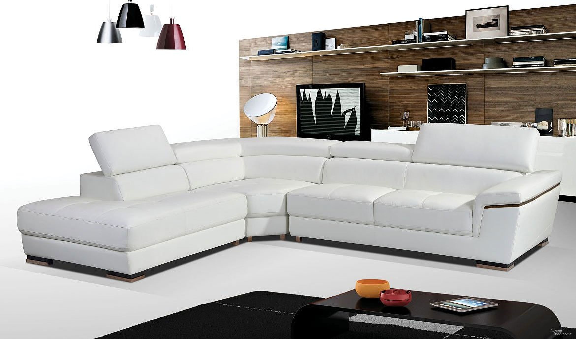 2383 Leather Left Side Sectional by ESF | 1StopBedrooms