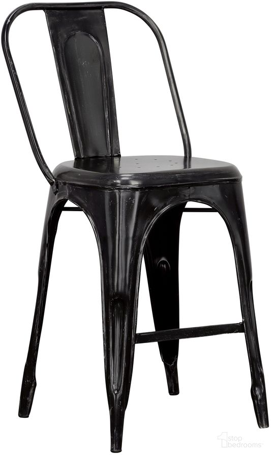 Industrial Style Black Counter Height Dining Chair Set of 2 by Coast to ...