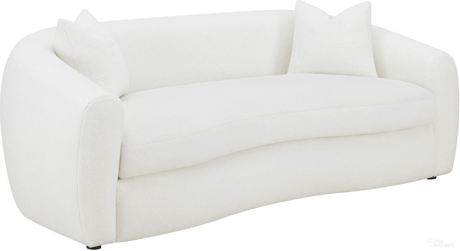 Isabella Upholstered Tight Back Sofa White by Coaster | 1StopBedrooms