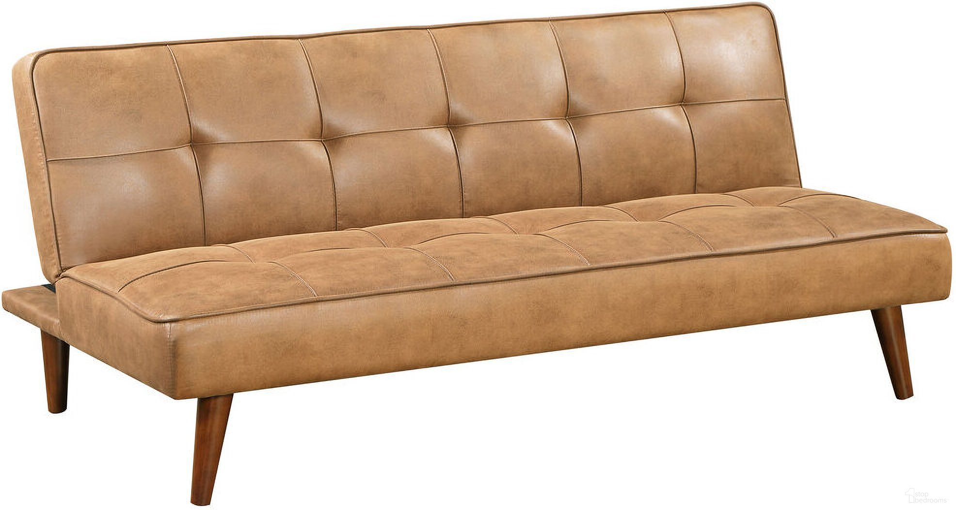Jenson Multipurpose Upholstered Tufted Convertible Sofa Bed In Saddle ...