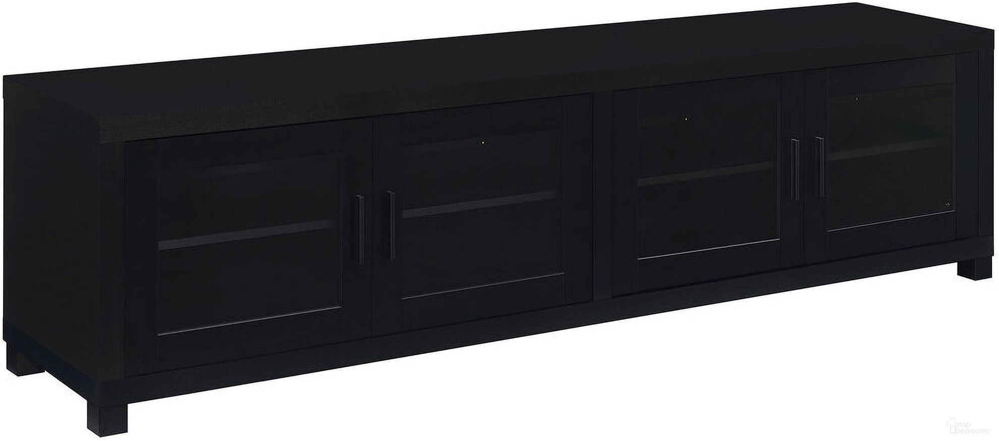 Jupiter 4-door 79 Inch TV Stand Media Console with Framed Glass Panels ...