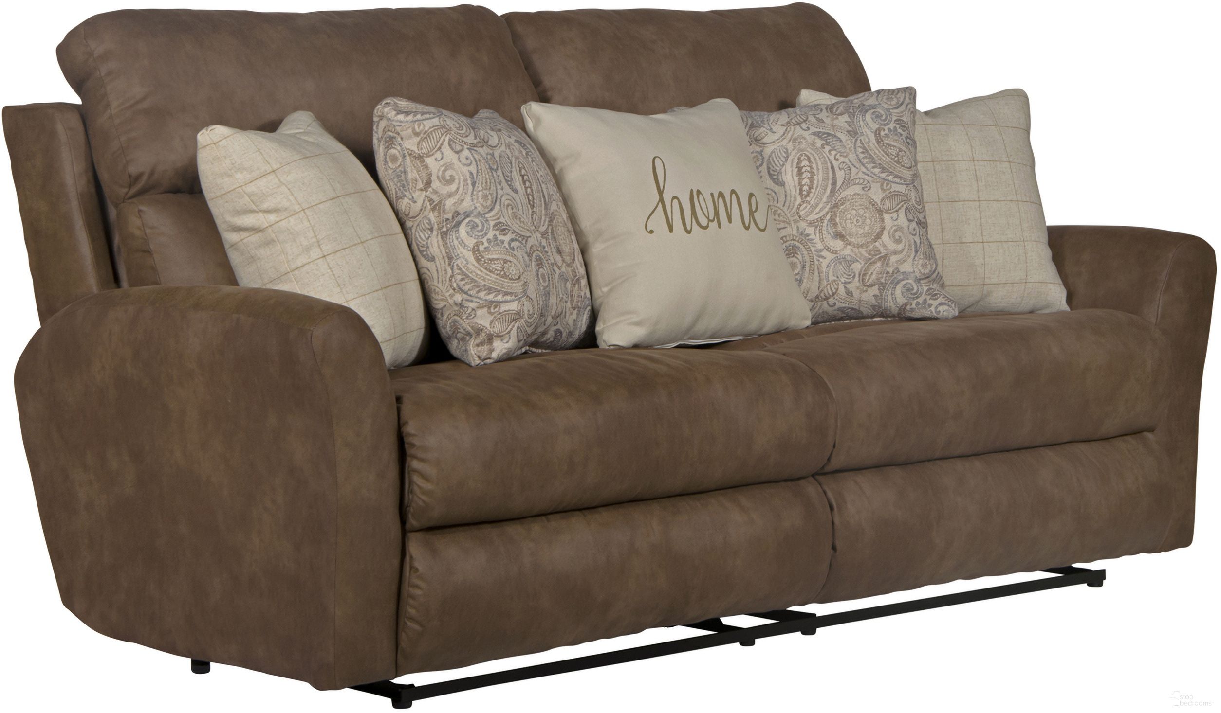 Justine Lay Flat Reclining Sofa In Burlap by Catnapper | 1StopBedrooms