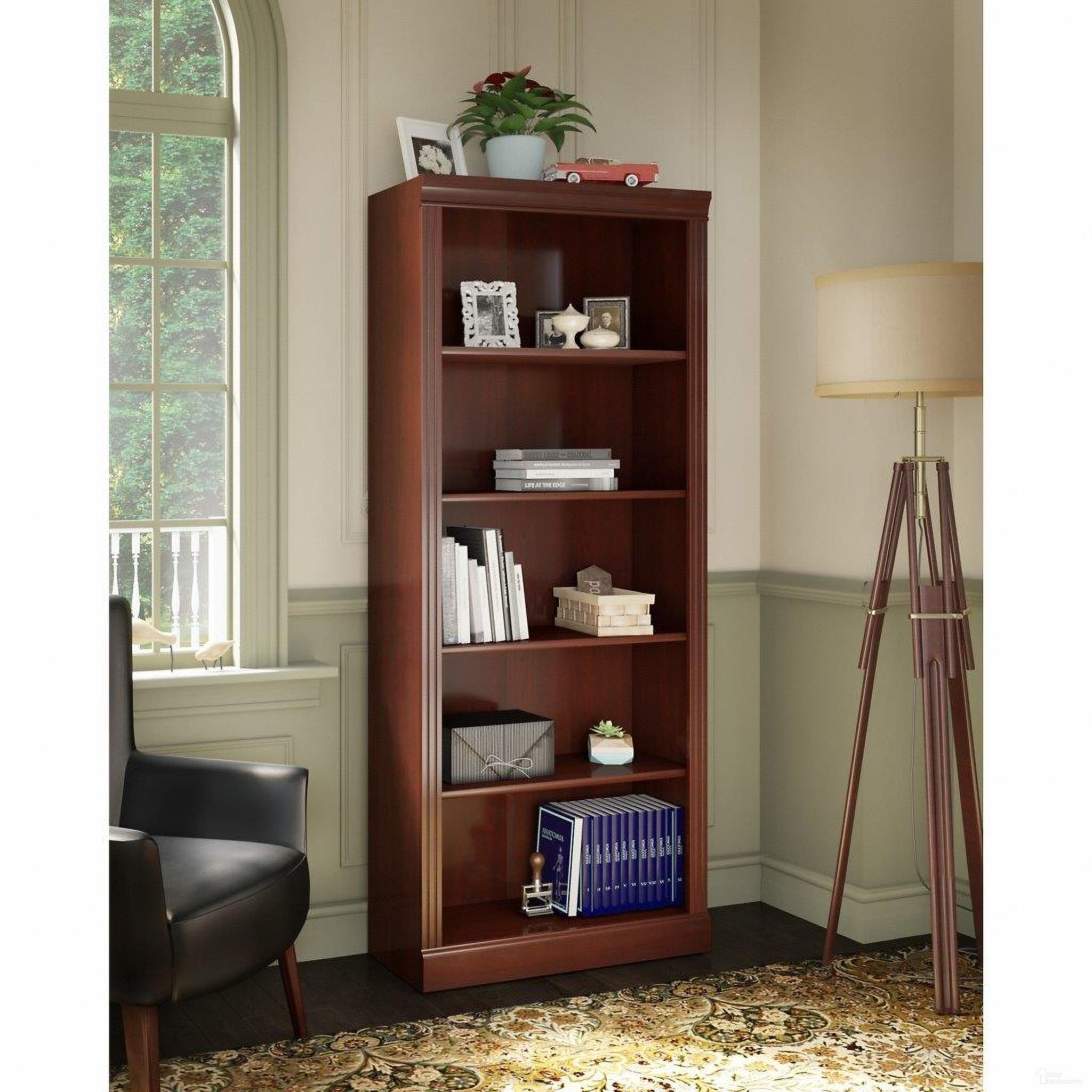 Kathy Ireland Home by Bush Furniture Bennington 5 Shelf Bookcase in ...