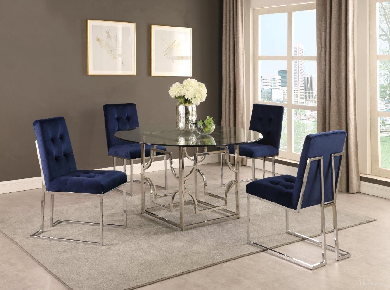 Kina 60 Inch Modern Tempered Glass Dining Table In Gold by Best Master ...