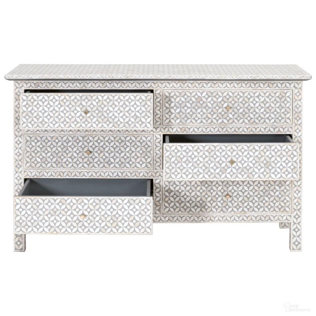 L-Object Light Gray Cleo 6-Drawer Double Dresser by Essentials For ...