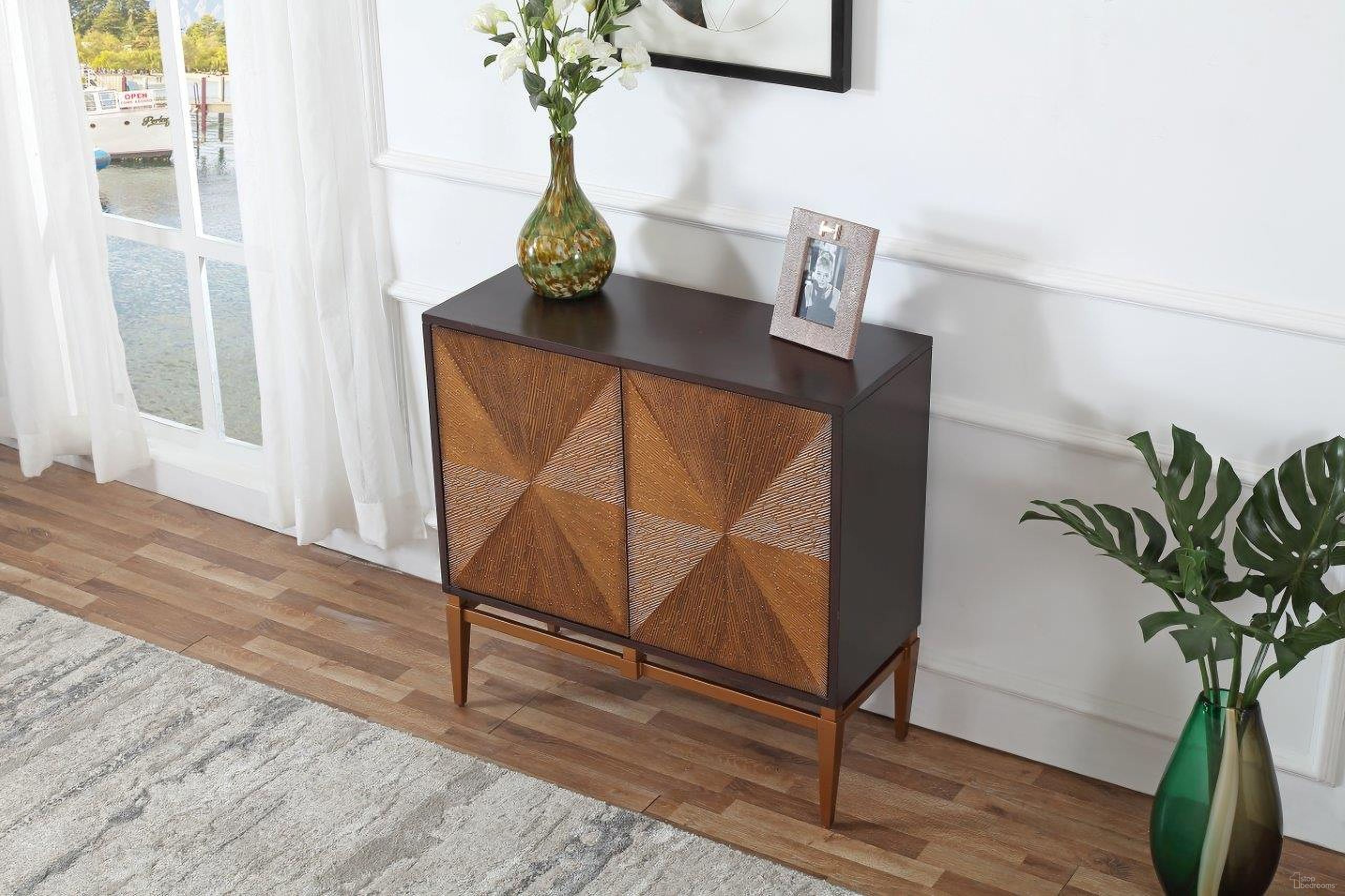 Labardi Brown With Antique Gold Accents Cabinet by Best Master ...