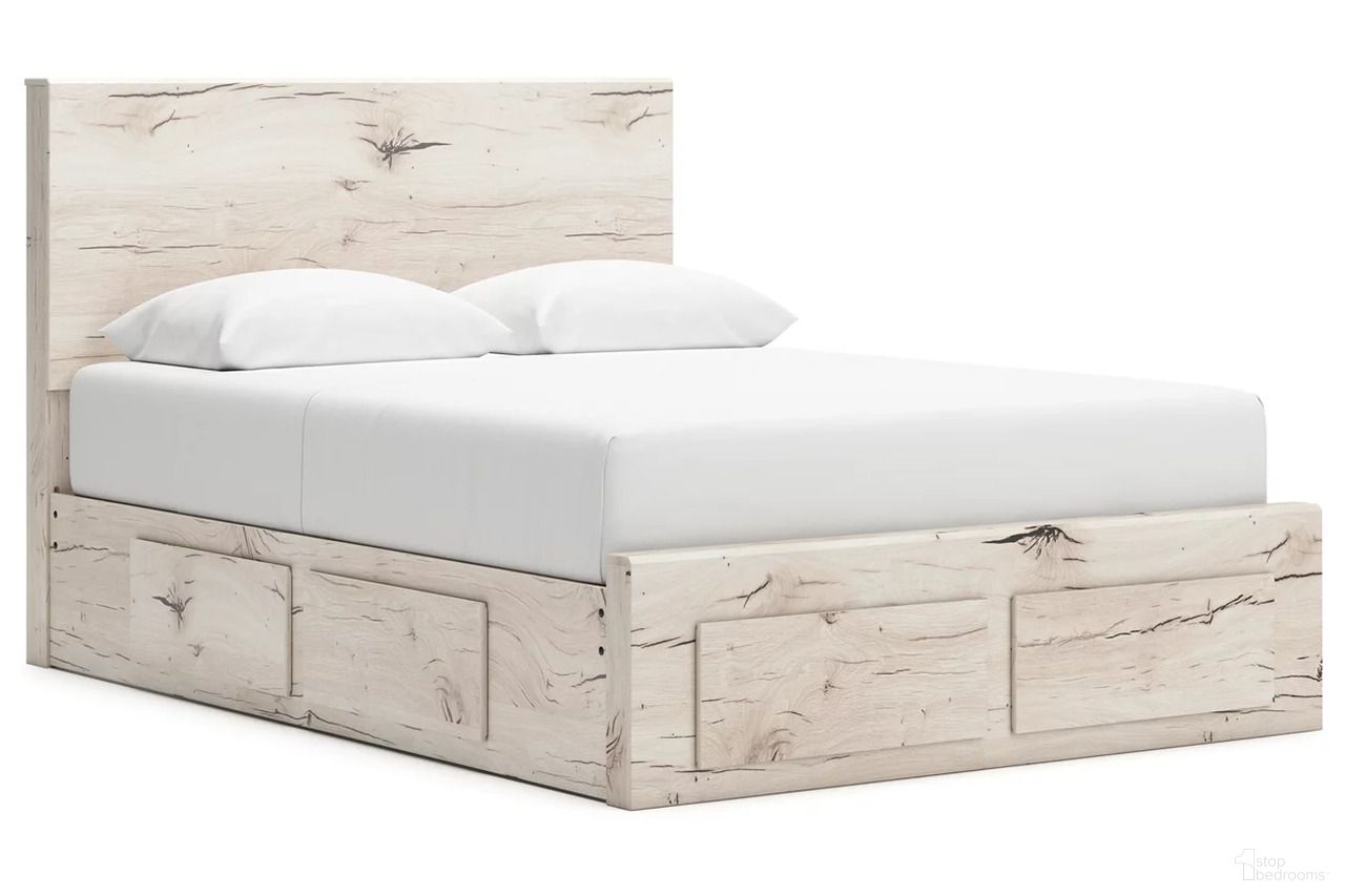 Lawroy Queen Panel Storage Bed In Light Natural by Ashley Furniture ...