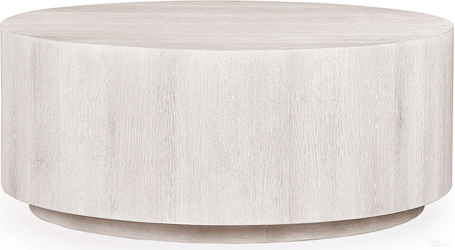Layne 42 Inch Round Coffee Table with Casters In White Wash by Classic ...