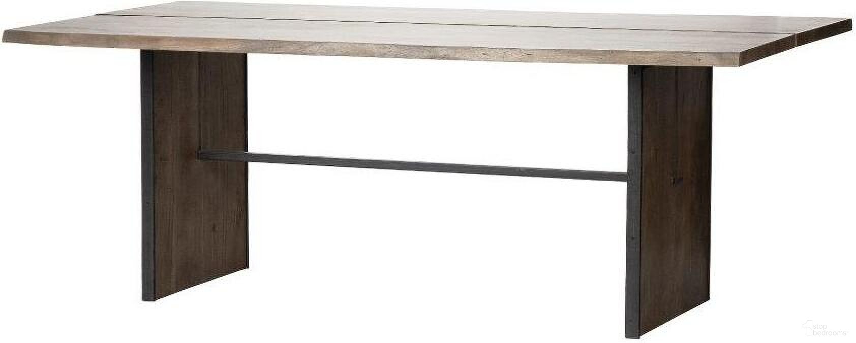 Ledger Iii Brown Solid Wood Top And Base Dining Table by Mercana ...