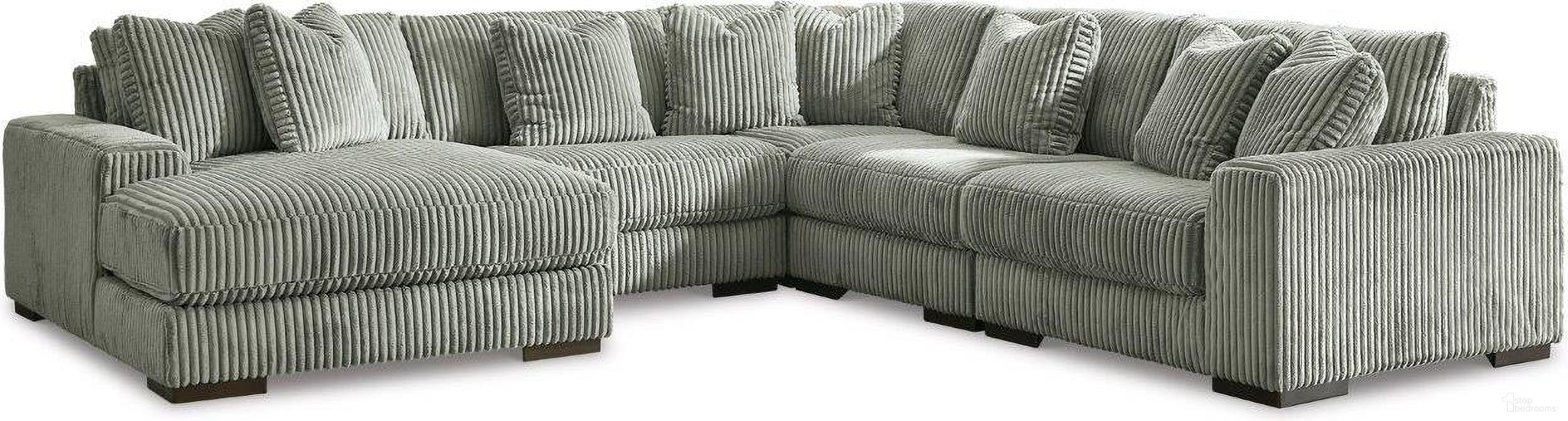 Lindyn 5-Piece LAF Sectional With Chaise In Fog by Ashley Furniture ...