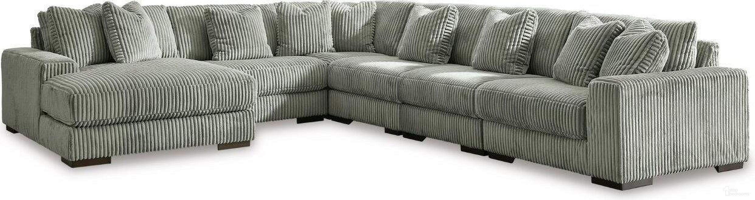Lindyn 6-Piece LAF Sectional With Chaise In Fog by Ashley Furniture ...