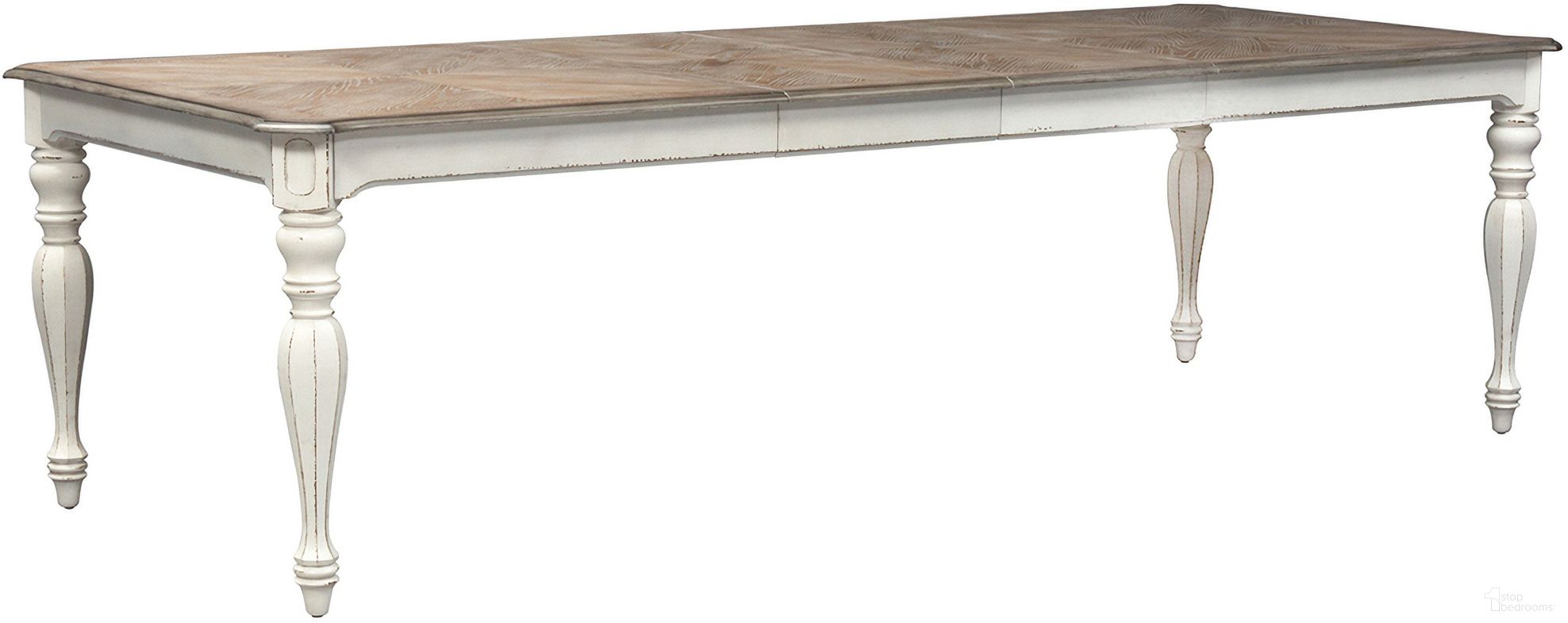 Magnolia Manor Antique White Extendable Rectangular Dining Table by ...