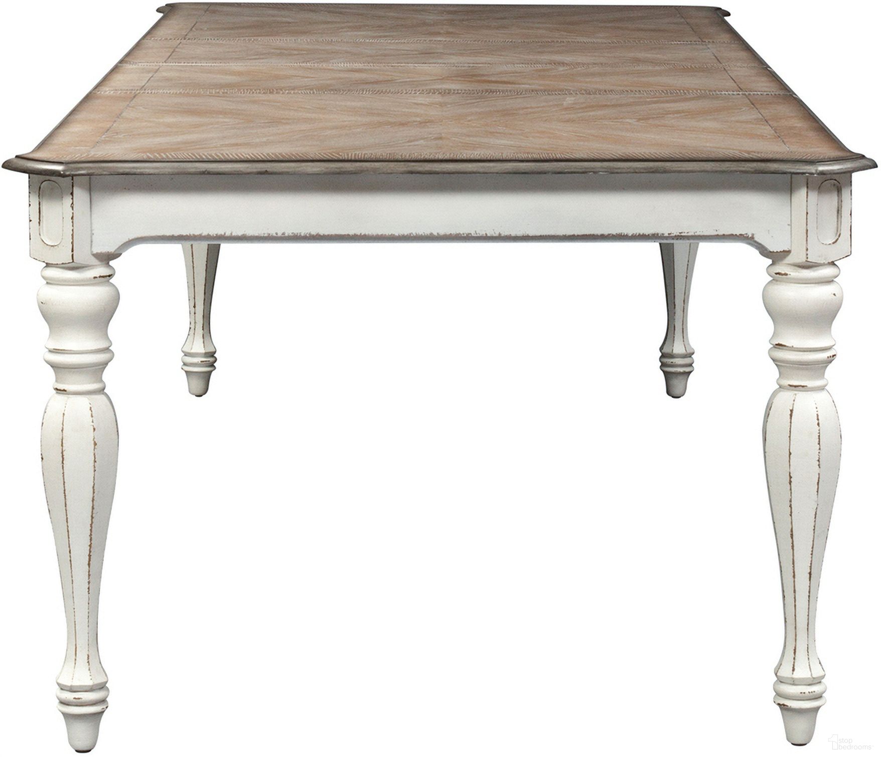 Magnolia Manor Antique White Extendable Rectangular Dining Table by ...