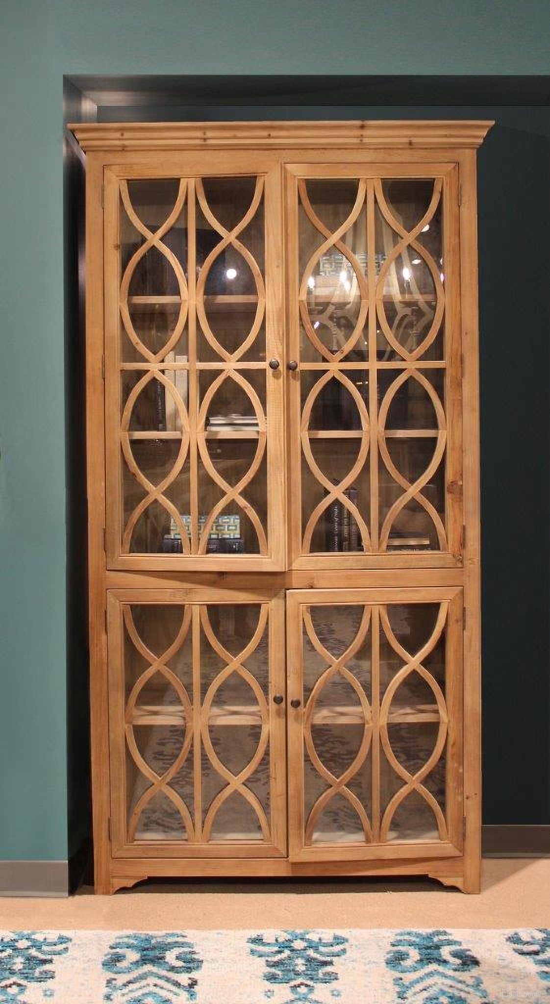 Manhattan Beach Ikki 4 Glass Door Cabinet In Natural by Moti ...