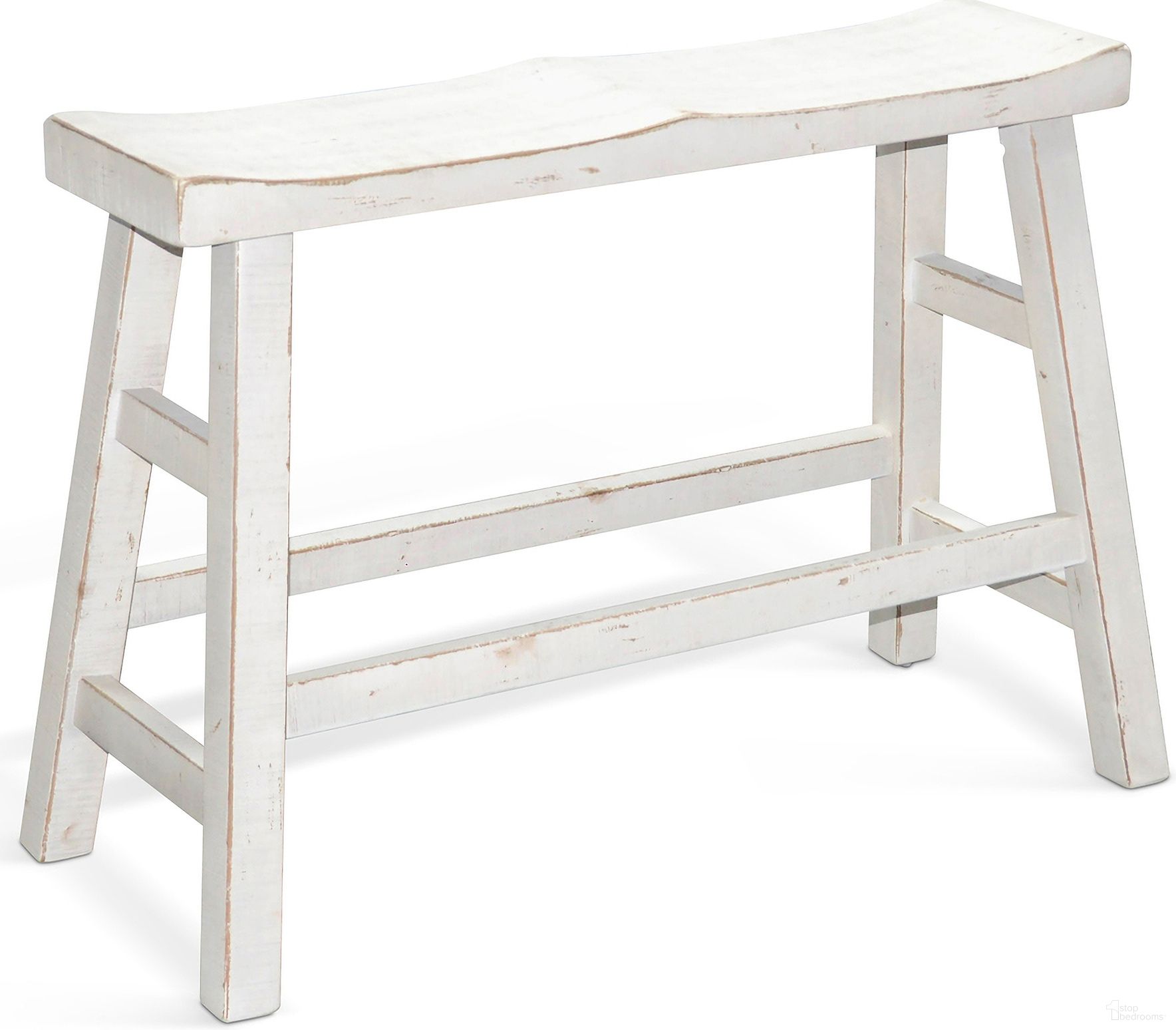 Marina White Sand 24 Inch Bench With Wood Seat by Sunny Design ...