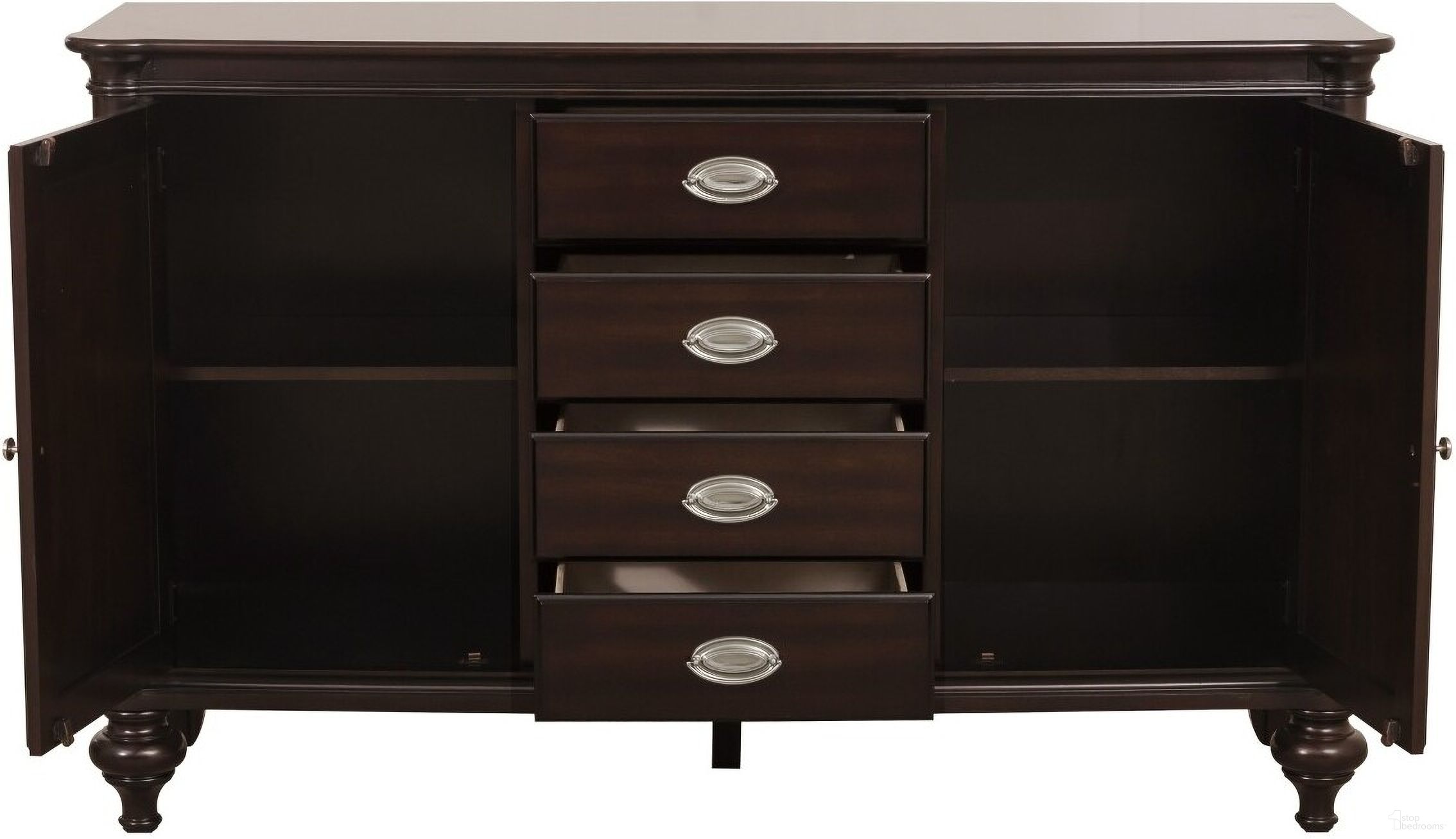 Marston Dark Cherry Buffet by Homelegance | 1StopBedrooms