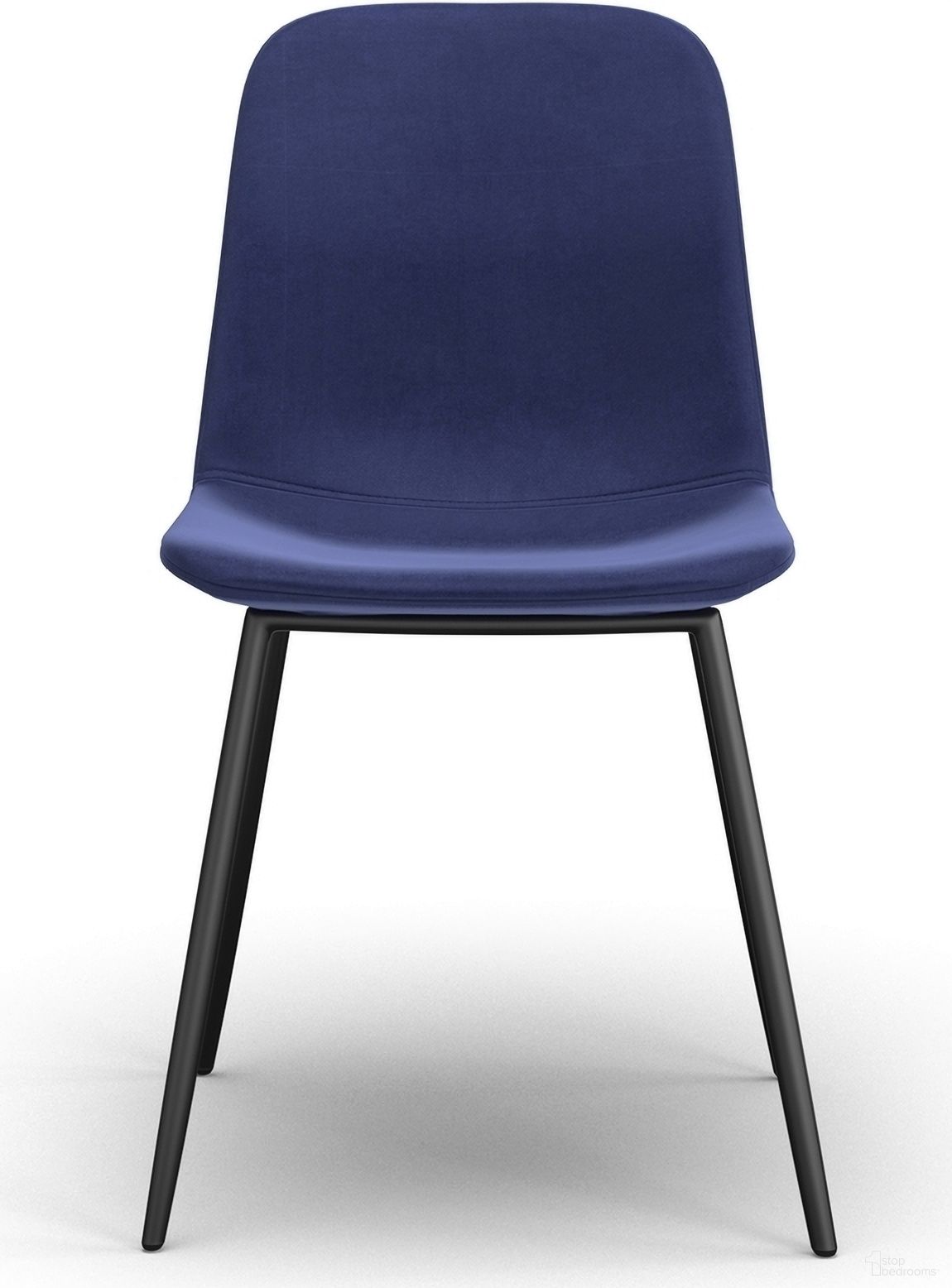 Max Velvet Side Chairs Set of 2 In Sapphire Blue by Aeon | 1StopBedrooms