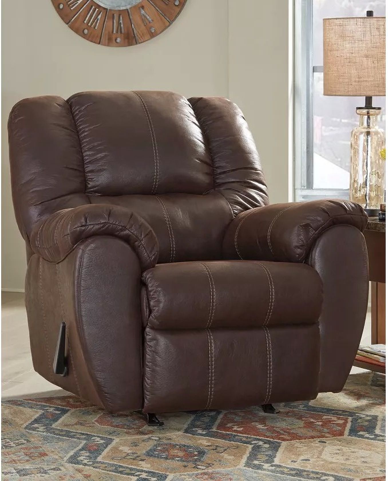 Mcgann Walnut Rocker Recliner by Ashley Furniture | 1StopBedrooms