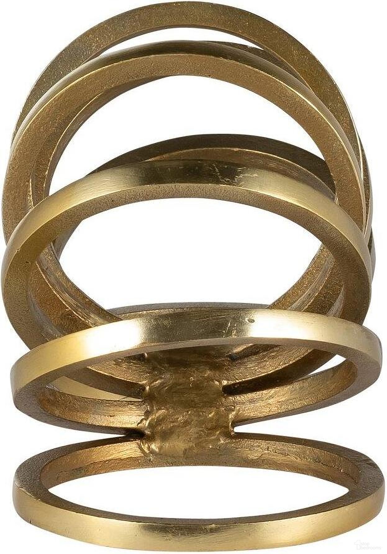 Metal 11 Inch Slinky Ring Decor In Gold by Sagebrook | 1StopBedrooms