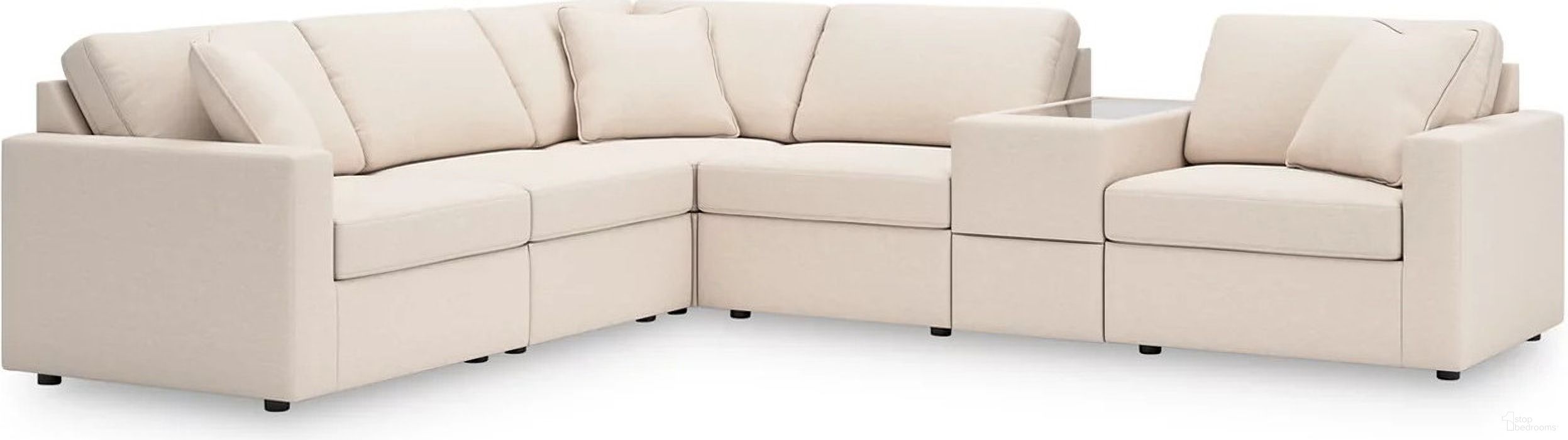 Modmax 6-Piece Console With Storage Sectional In Oyster by Ashley ...