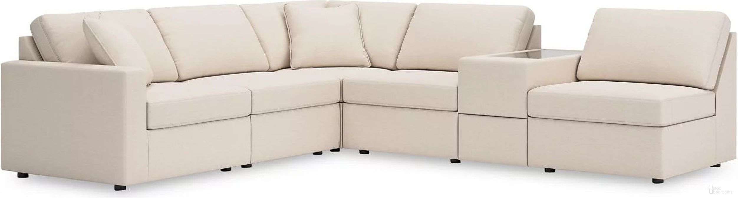 Modmax 6-Piece Sectional with Storage Console In Oyster by Ashley ...