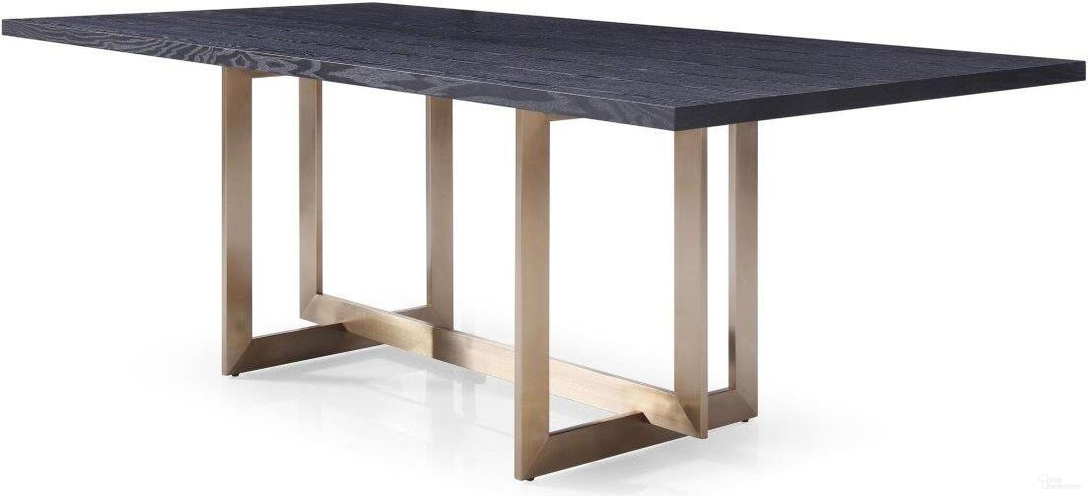 Modrest Pike Modern Black Ash And Brass Dining Table by VIG Furniture ...