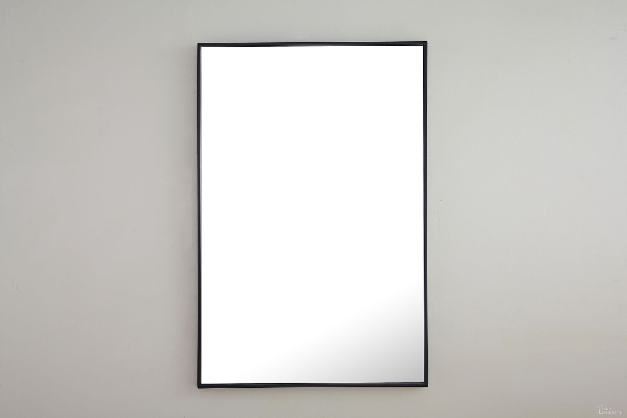 Eternity 28" Rectangular Black Mirror by Elegant Lighting | 1StopBedrooms