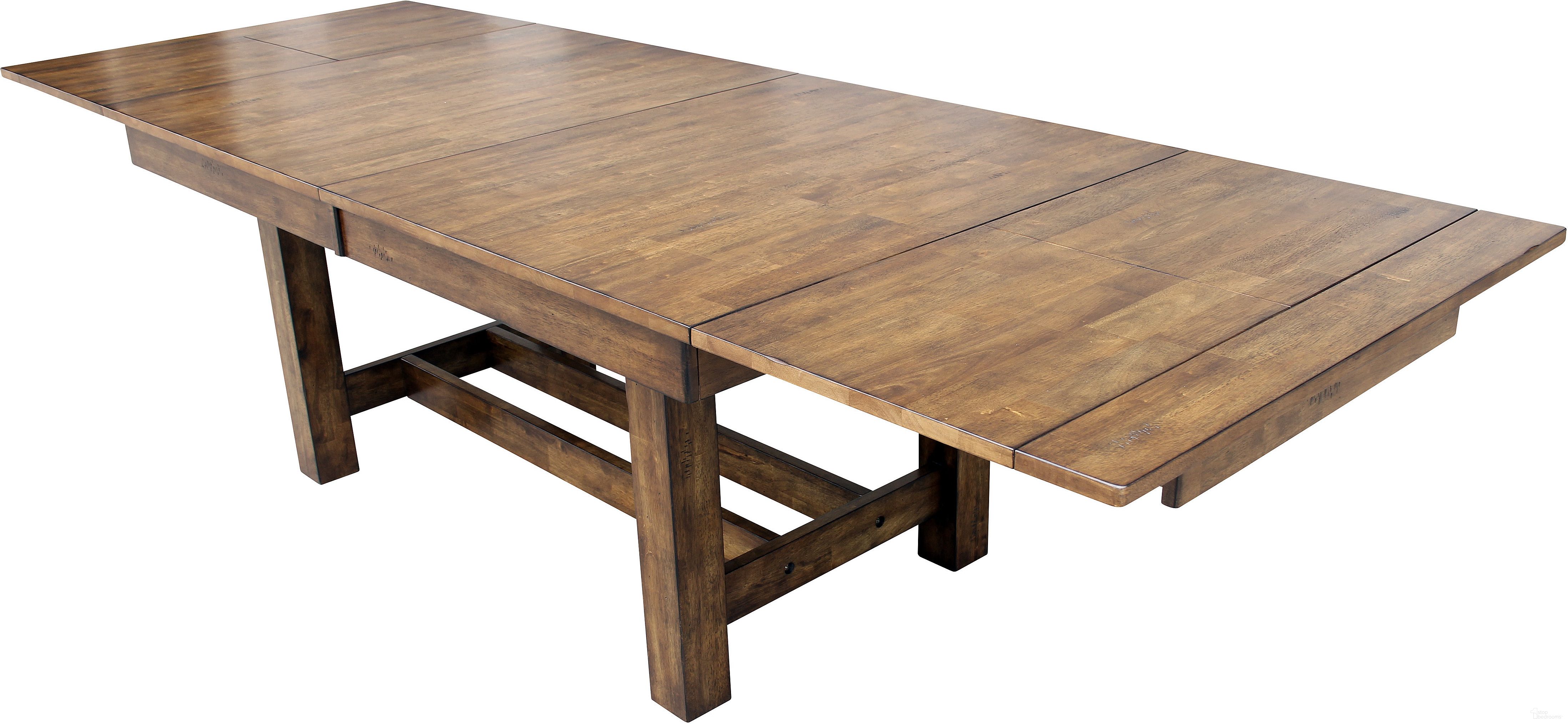 Mariposa 132" Rustic Whiskey Extendable Trestle Dining Table by A ...