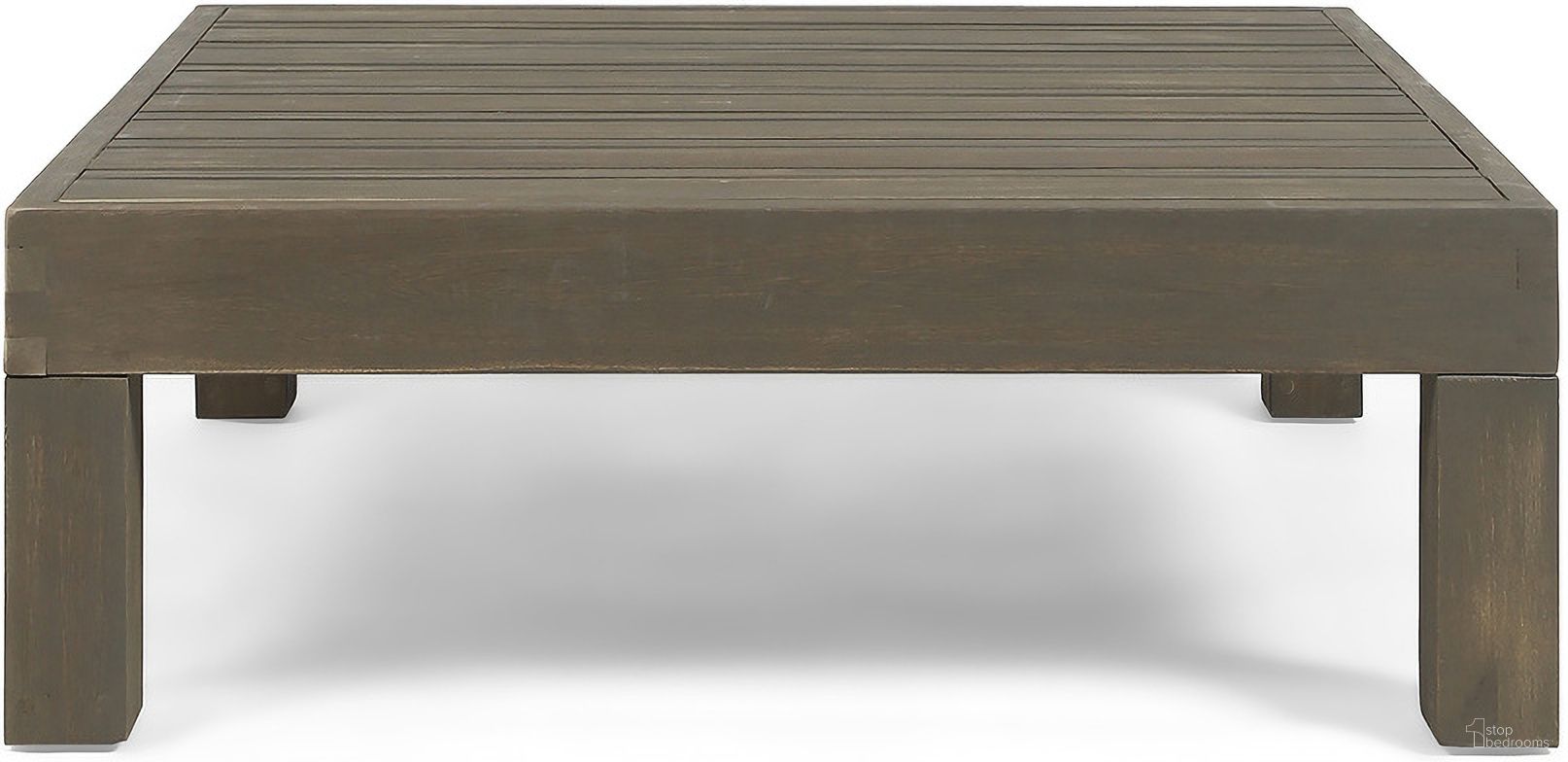 Mythical 29.5 Inch Square Outdoor Coffee Table with Acacia Wood Frame ...