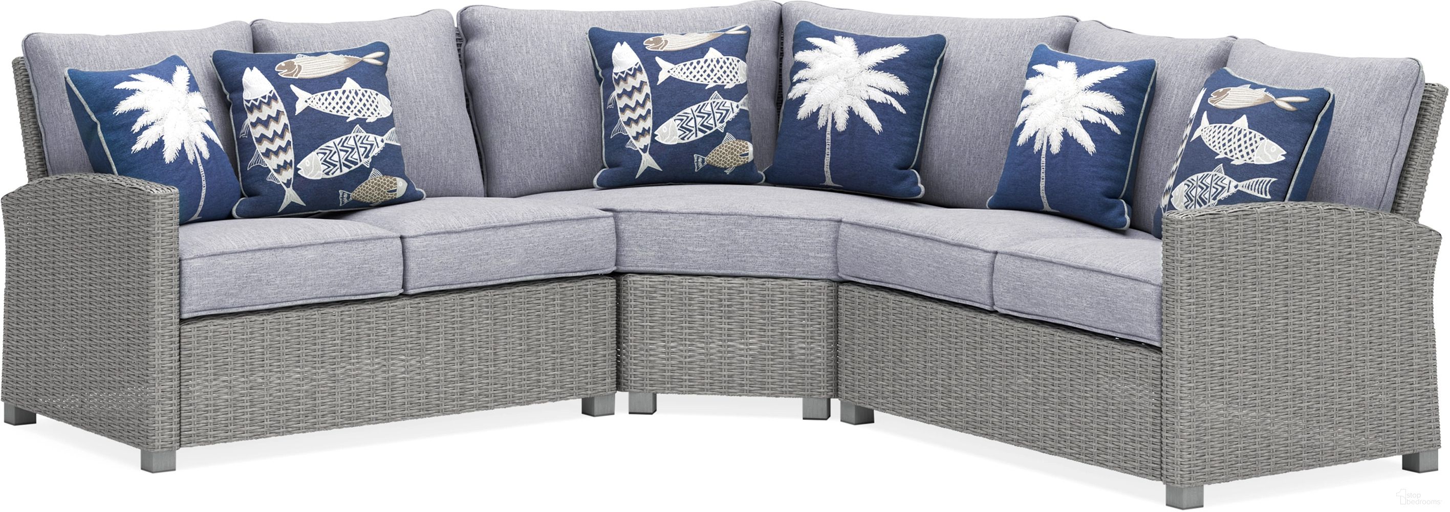 Naples Beach Light Grey And Beige Outdoor Sectional by Ashley Furniture ...