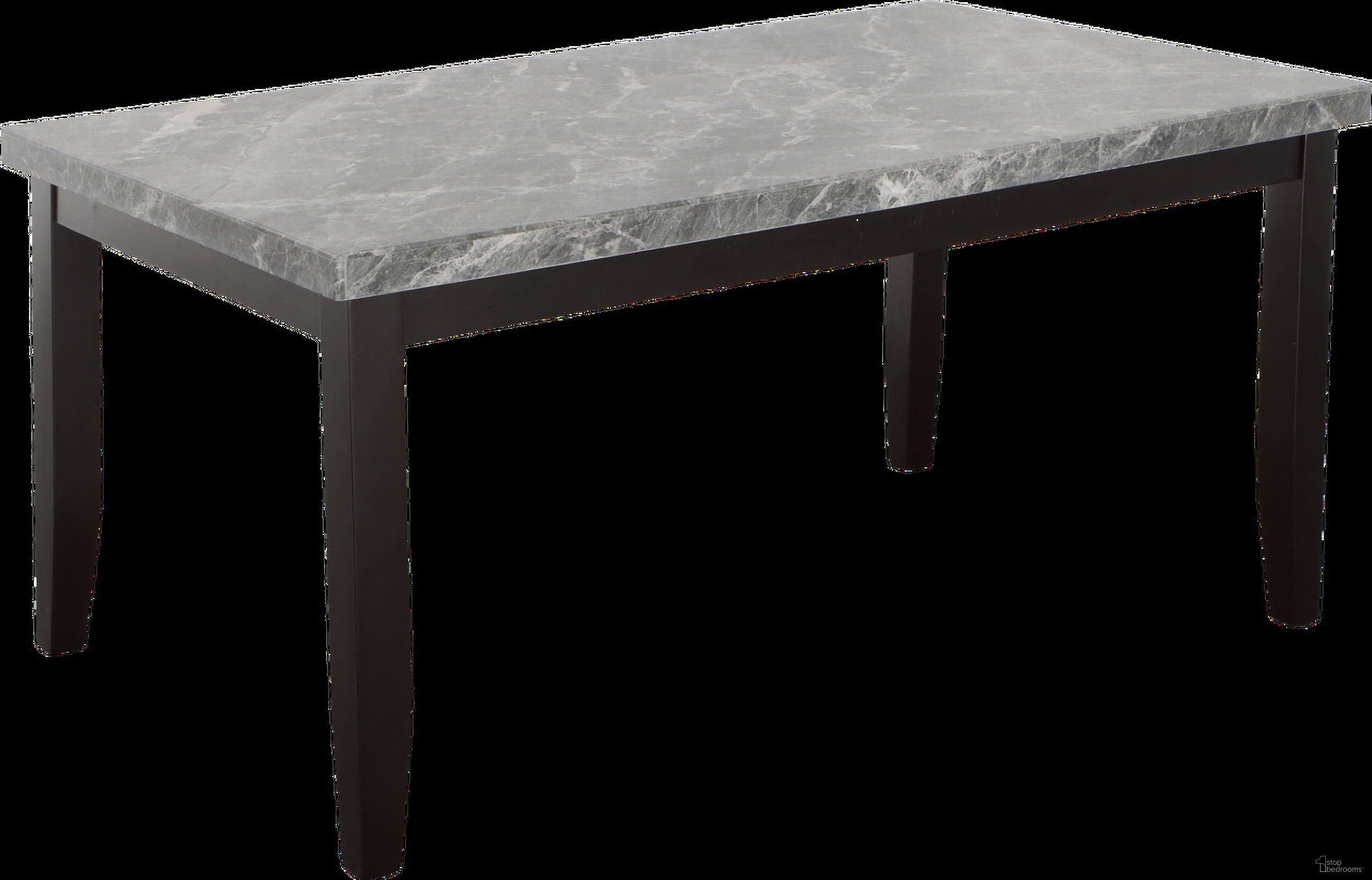 Napoli 5-Piece 64-Inch Marble Dining Set In Gray by Steve Silver ...
