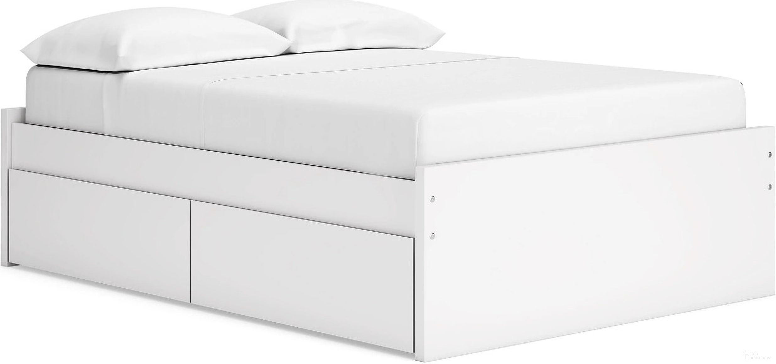 Onita Full Platform Bed with 2 Side Storage In White by Ashley ...