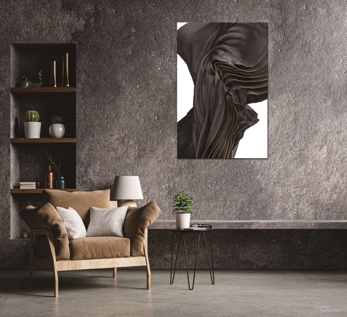 Oppidan Home Black Velvet Canvas Wall Art by Amazing Rugs | 1StopBedrooms