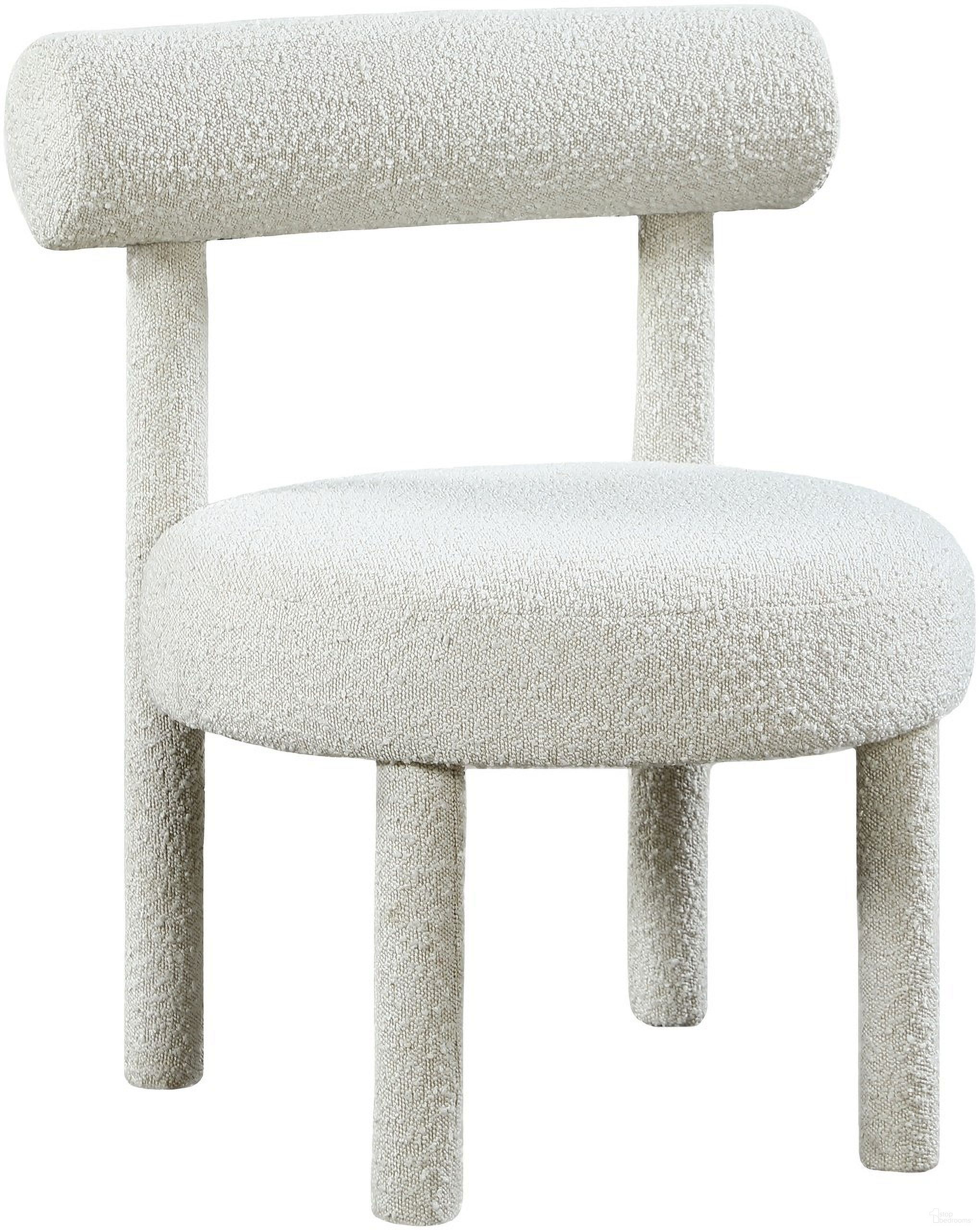 Parlor Boucle Fabric Accent Chair In Cream by Meridian | 1StopBedrooms