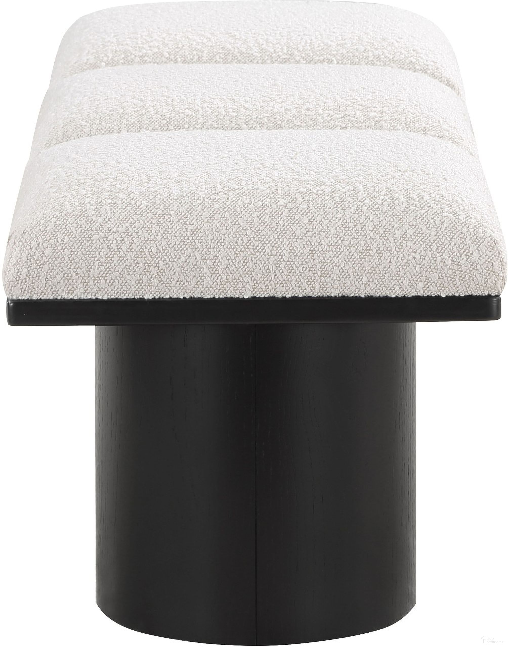 Pavilion Boucle Fabric Bench In Cream by Meridian | 1StopBedrooms