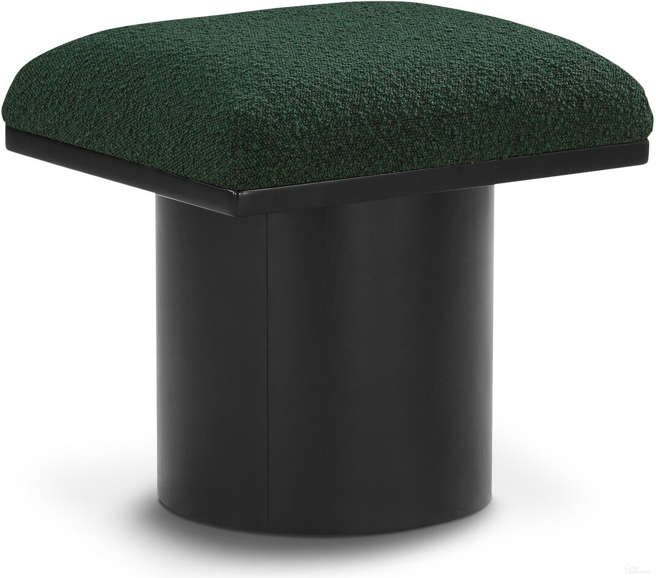 Pavilion Boucle Fabric Stool In Green by Meridian | 1StopBedrooms