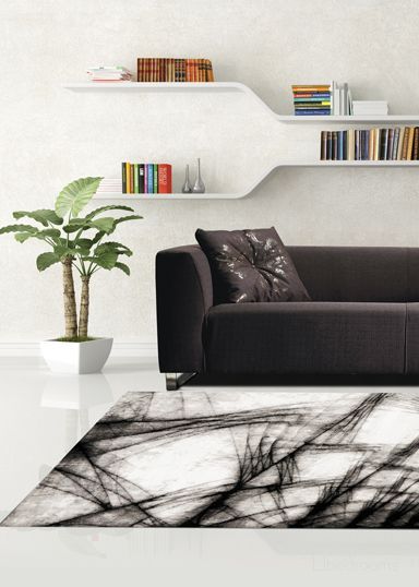 Platinum Grey Shatter 94" Rug by Kalora | 1StopBedrooms