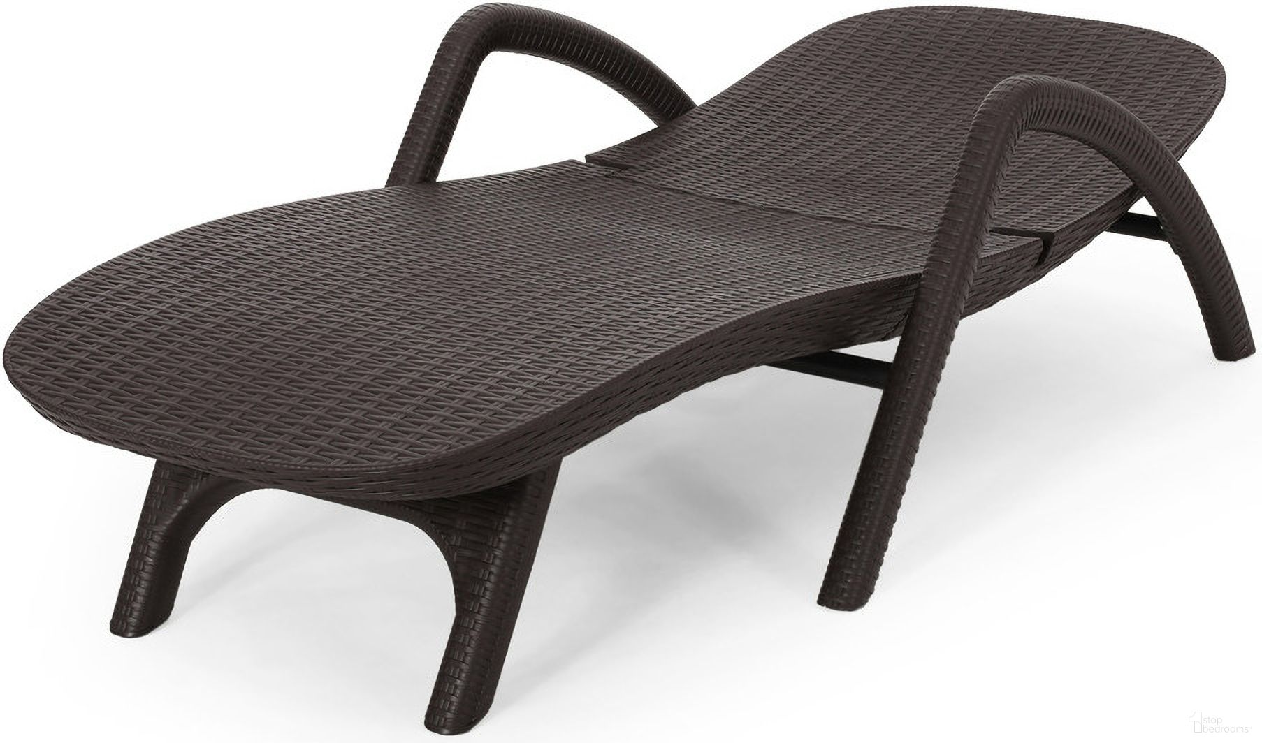 Polypropylene Resin Chaise Lounge with Hand-Crafted Details In Dark ...