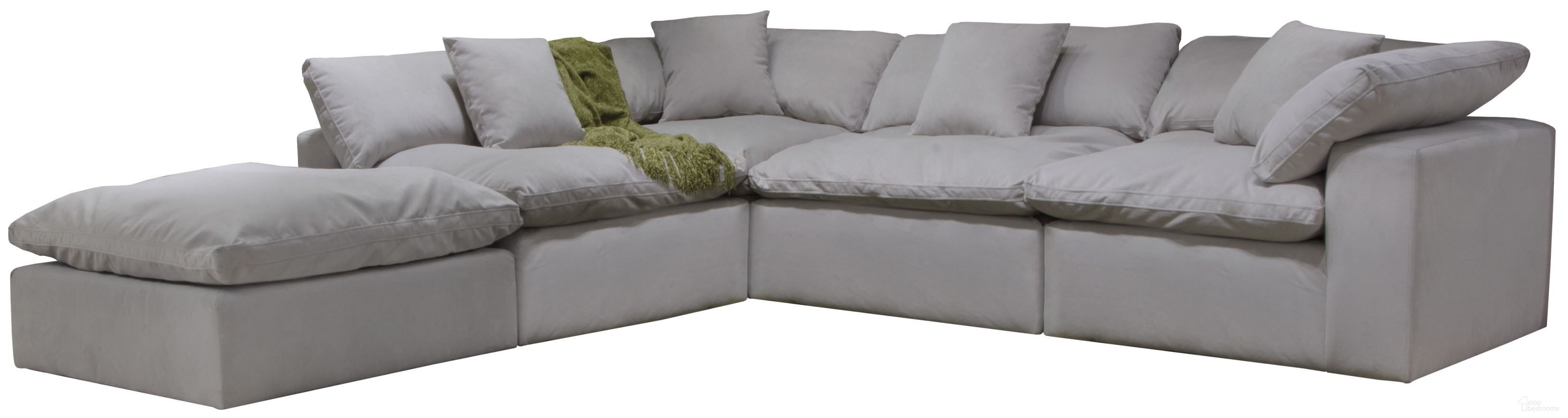 Posh 4-Piece Modular Sectional With Ottoman In Dove by Jackson ...