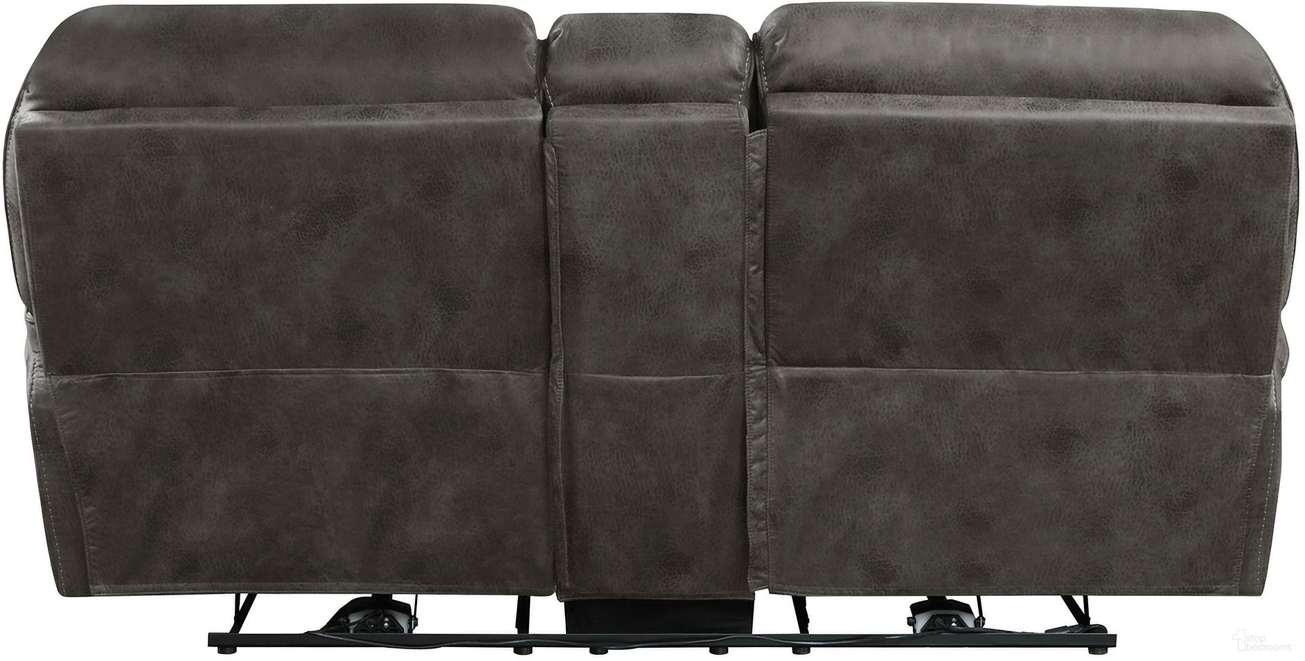 Proctor Power Double Reclining Love Seat with Center Console In Gray by ...